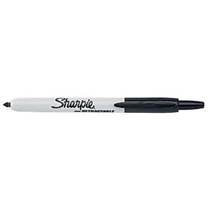 SHARPIE Retractable Permanent Marker, Fine Point, Black, 1 Count