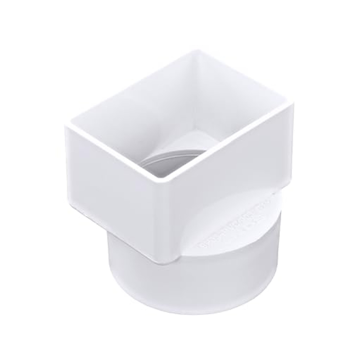 NDS 903 Styrene Downspout Adapter, 2-Inch by 3-Inch by 3-Inch, White Solvent