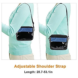 Filhome Guinea Pig Sling Carrier, Hamster Carrier Bag Portable Breathable Outgoing Travel Pouch Bag with Clear Window for Hamster Gerbil Sugar Glider Squirrel Guinea Pig (Size L)