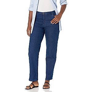 Ruby Rd. womens Classic 5-pocket Fly Front Denim Jean Pants, Indigo, 10 US