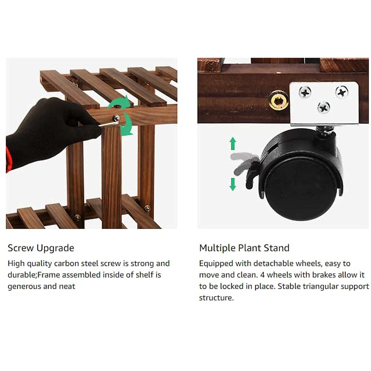 Wooden 5 Tier Plant Stand Flower Rack Bonsai Holder Home Garden Corner Shelf