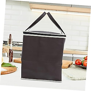 ULTECHNOVO Crock Insulated Bag Insulated Tote Bag Insulated Shopping Bag Pizza Bag Freezer Bags for Groceries Insulated Grocery Bags with Zippered Top Picnic Insulated Bag Coffee Cloth