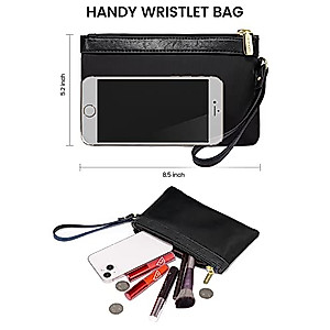 LOVEVOOK Laptop Backpack Women,17.3 Inch Convertible Backpack Purse for Women with USB Port,Fashion Teacher Nurse Bag Work Backpack with Cute Wristlet Bag for Travel College Commute,2 PCS,Black