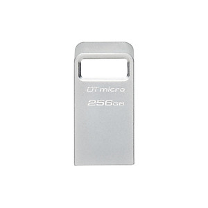 Kingston DataTraveler Micro 256GB USB Flash Drive | Ultra-Small Premium Metal Design | USB 3.2 Gen 1 | Speeds up to 200MB/s | DTMC3G2/256GB,Silver