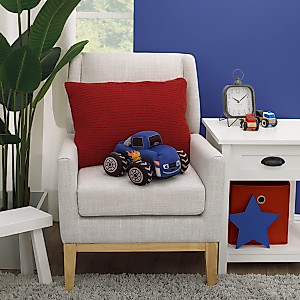 Everything Kids Monster Truck Blue Super Soft Toddler Plush with Flames