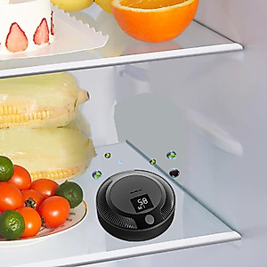 AIRPROSSING Rechargeable Refrigerator Air Purifier, Ozone Purification System, Screen design,3 Speed, Portable Mini refrigerator deodorizer for Car, Bedroom,Shoe Cabinet, Refrigerator (white)