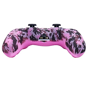 Pink Controller Skins RALAN,Silicone Controller Cover Skin Protector Compatible Ps5 Controller (Pink Pro Thumb Grip x 8)