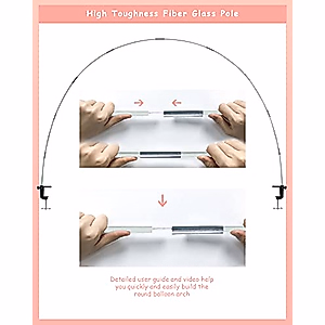 YALLOVE Table Balloon Arch Kit, 12FT Balloon Garland Stand for Party Decoration