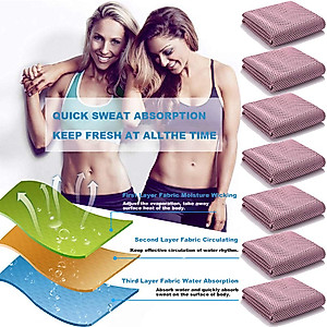 Peicees 20 Pack Microfiber Neck Cooling Towels Sports Sweat Towels Sweat Headband for Travel Beach Swimming Camping Climbing Gym Yoga Workout Backpacking