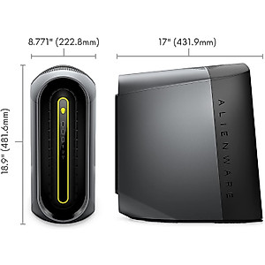 Alienware Aurora R10 Gaming Desktop - AMD Ryzen 7 5800, 16GB DDR4 RAM, 1TB SSD, NVIDIA GeForce RTX 3080 LHR, Liquid Cooled, VR Ready, Killer WiFi 6, Bluetooth 5.0, USB-C, Windows 11 Home - Black