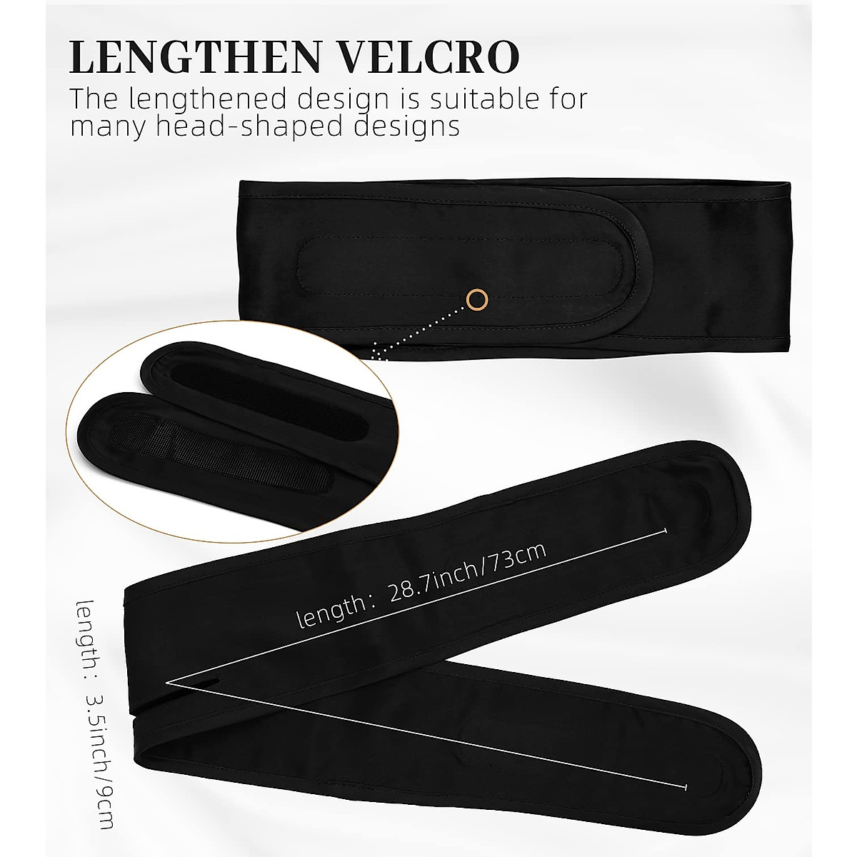 FANTASTIC HOUSE Silk Spa Headband for Washing Face, 22 Momme 100% Mulberry Silk Scarf for Hair Wrapping at Night, Adjustable Ponytail Head Wrap Hair Band for Women and Girls