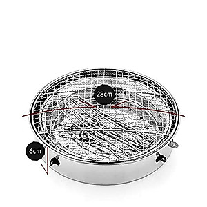 SLATIOM Camping BBQ Equipment Folding Telescopic Small Oven Outdoor Round Picnic Grill Portable Grill