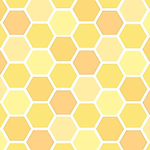 GRAPHICS & MORE Yellow Honeycomb Pattern Gift Wrap Wrapping Paper Rolls