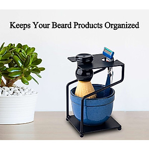 dgudgu Shaving Brush And Bowl Straight Razor Shaving Kit Shaving Bowl And Brush Set Shaving Brush Kit Shaving Cream Bowl Shaving Mug And Brush Set For Men Contain Cup,Brush,Razor Stand,Soap