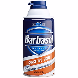 Barbasol Thick & Rich Shaving Cream, Sensitive Skin 10 oz ( Pack of 2)