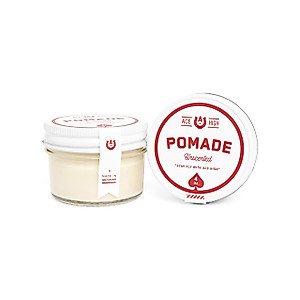 Ace High Unscented Pomade, Strong Hold, Natural Shine, Water Based, Hand Crafted, 4oz