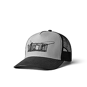 YETI Skiff Logo Snapback Trucker Hat, Gray/Black