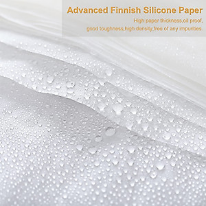 Round Parchment Paper 20 Inches Dutch Oven Liners Disposable White Baking Paper for Cake Pan, Air Fryer, Steamer, BBQ Party, Cakes, Pizza, Meats and Vegetables (40 Pieces)