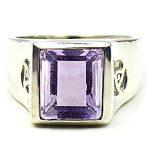 55Carat Choose Your Color Real Gemstone Sterling Silver Birthstone Rings Bezel Style Handmade Size 5-12