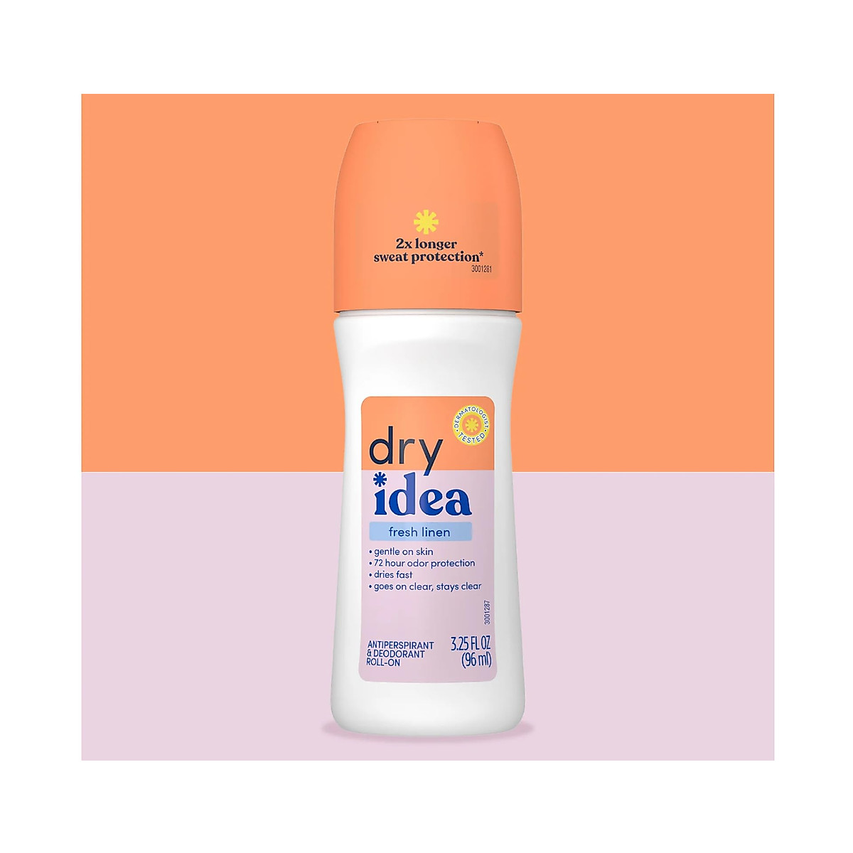 Dry Idea Fresh Linen Roll-On Antiperspirant Deodorant Fresh Linen 3.25 Ounce (Pack of 5)