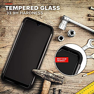 ZIZO Bolt Series for LG K51 / LG Reflect Case with Screen Protector Kickstand Holster Lanyard - Gun Metal Gray & Black