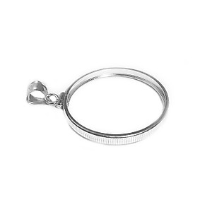 Flintski Jewelry 1/4 oz Kangaroo Sterling Silver Coin Edge Coin Bezel Frame Mount Pendant