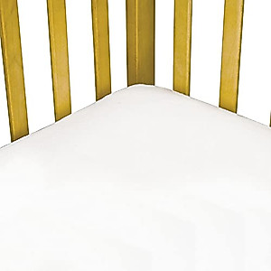 Sealy Allergy Protect Antimicrobial Waterproof Fitted Toddler Bed and Baby Crib Mattress Pad Cover Protector, Noiseless, Machine Washable and Dryer Friendly, 52" x 28" - White