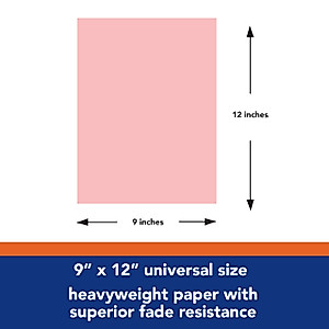 Pacon 103012 Tru-Ray Construction Paper, 76 lbs., 9 x 12, Pink, 50 Sheets/Pack