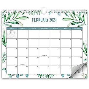 Aesthetic Greenery 2024 Wall Calendar - Runs from June 2023 Until December 2024 - The Perfect 23-24 Spiral Calendar and Monthly Planner for Easy Organizing