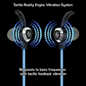 ENHANCE Mobile Gaming Earbuds for PS4, PC, Xbox One & Nintendo Switch with Bass Vibration Feedback & Microphone - Full Metal Housings, Noise Isolating, in Ear Hooks & Tangle Free Cable