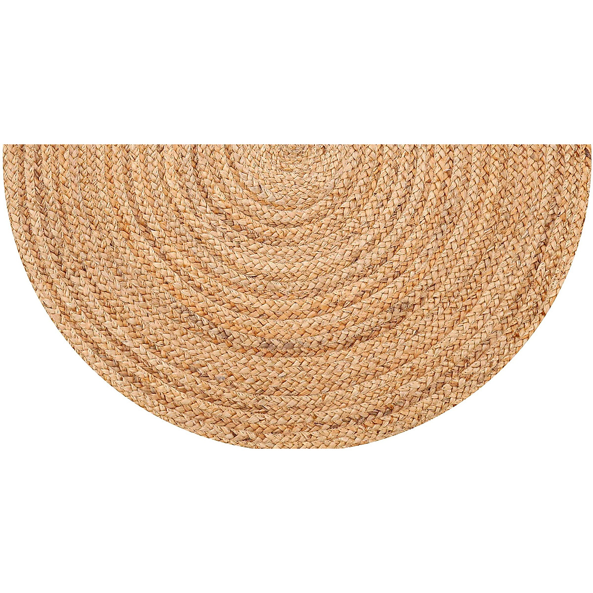 Bedding Craft Jute Rug 4 ft,Hand Woven Rug,Round Natural Yarn, Rustic Vintage Beige Braided Reversible Rug, Eco Friendly Rugs for Bedroom, Kitchen, Living Room