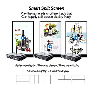 Advertising Streaming Media Player Box for Digital Signage,Network Management with Free Software,Creation of Digital Marketing,Remote Upload Function, Application and Planning Function (V1-M1)