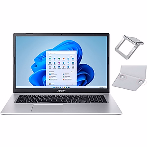 Acer Aspire 3 17.3" HD+ Premium Laptop | 11th Gen Intel Core i3-1115G4 | 12GB DDR4 RAM | 256GB SSD | Intel UHD Graphics | Windows 11 Home | with Laptop Stand Bundle