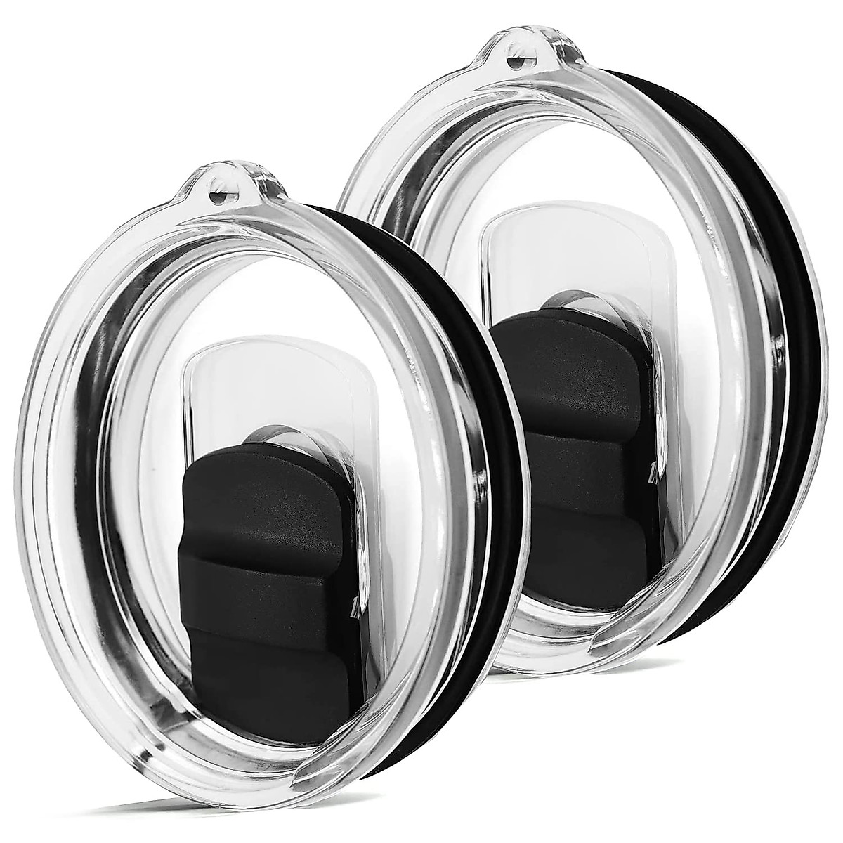 20oz Tumbler Lid, 2 Pack Tumbler Replacement Lids for YETI 20oz Tumbler, 10/24 oz Coffee Mug and 10oz Lowball, Top Replacement Magnetic Slider Lid, Spill Proof Cup Lids Covers with Slider Switch