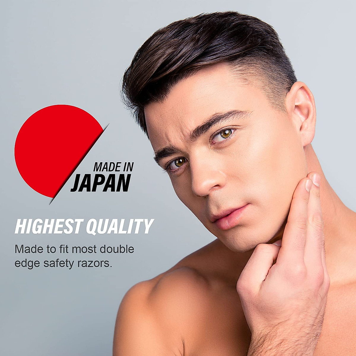 Feather Double Edge Safety Razor Blades - (30 Count) - Platinum Coated Hi-Stainless Steel Razor Blades - Fits Most Safety Razors - Super Sharp for Close Shaves - Japanese Quality