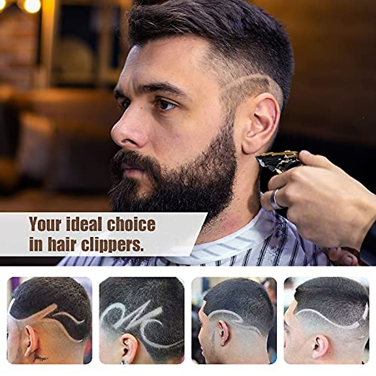 Ceenwes Zero Balde Hair Trimmer Pro T Outline Clippers T Blade Trimmer Cordless Zero Gapped Trimmer Professional Hair Clippers for Men