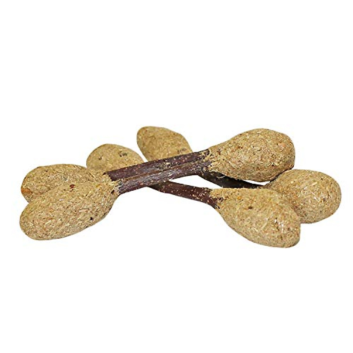 Hay Barbells - Healthy Natural Chew Treat - Oat Hay, Rose Hips, Calendula Flowers, Apple Branches - Rabbits, Guinea Pigs, Chinchillas, Degus, Hamsters, Rats, Squirrels & Other Small Pets
