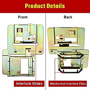 Generator Interlock Kit Compatible with Siemens and Murray, ECSBPK03 Mechanical Interlock Kit Between The Main Breaker Powered by Utility Power and Generator Powered by Standby Power.