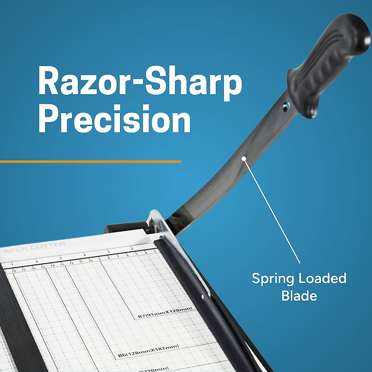 PrintFinish Paper Trimmer 10 to 12 Sheet Capacity, Good for Office, School or Business, Max Cutting Size 14.9 x 11.8in