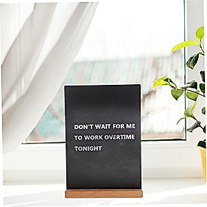 STOBOK 1 Set Dinning Table Decor House Decorations for Home Booth Wooden Chalkboard erasable Small Blackboard Note Board Wooden Sign Easel Household Wooden Food Chalk Display Stand