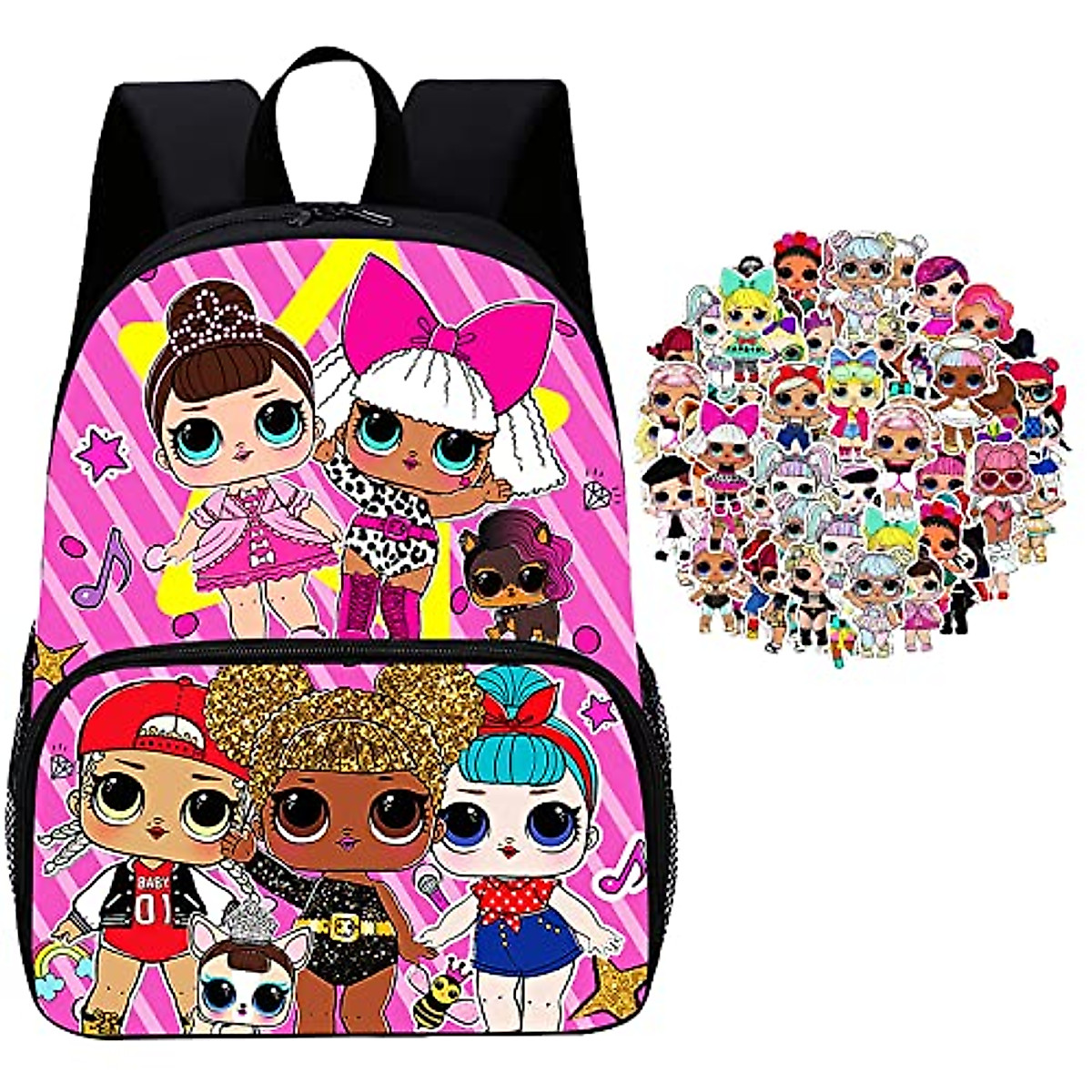 15 Inch Cute Cartoon Backpack 3D Anime Lightweight Daypack Bookbag Travel Computer Bag L2