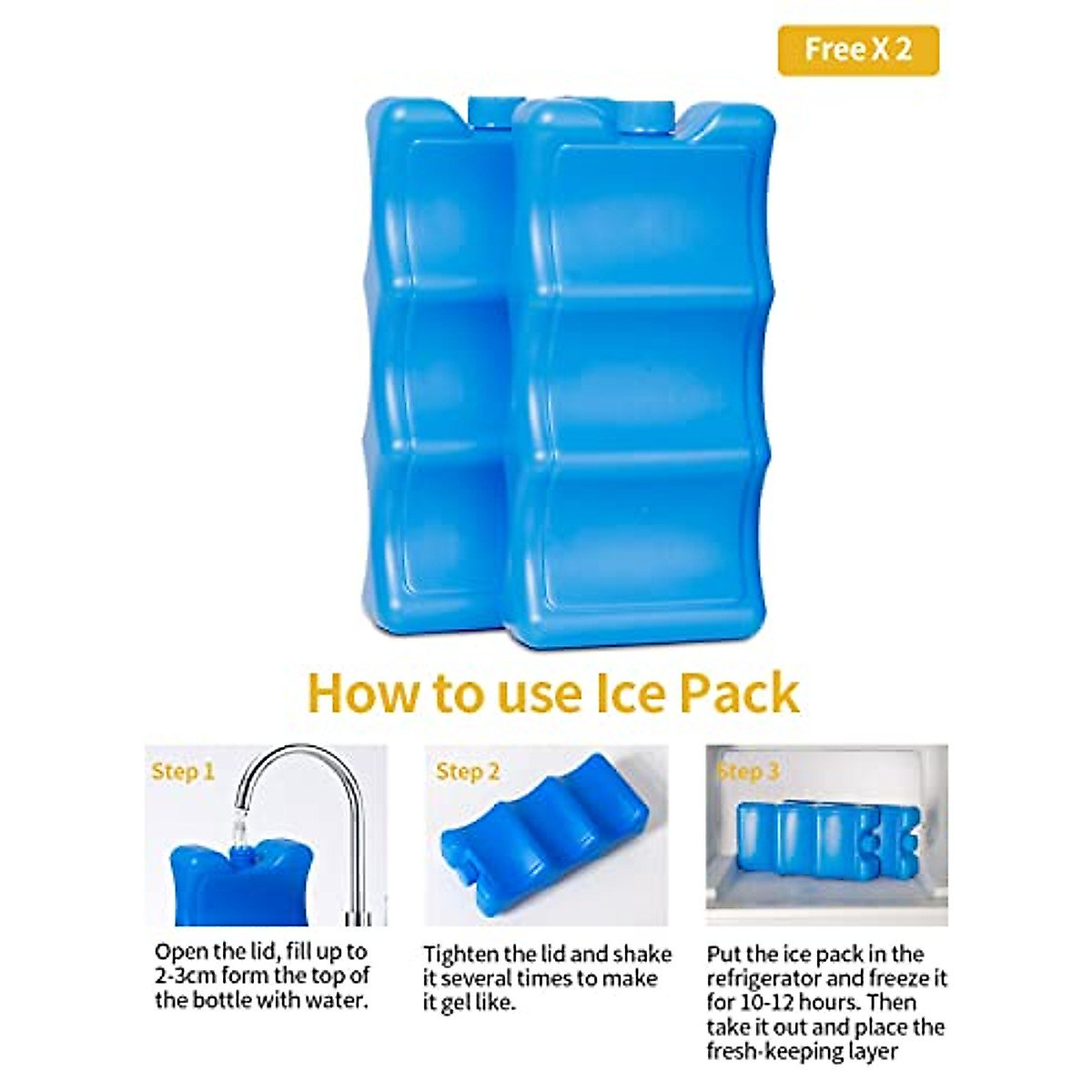 Breast Pump Bag with Ice Pack -Multi-Function Breastmilk Cooler Bag & Lunch Bag Fit As Baby Milk Bottles,Fruits,Coke for Travel-Black