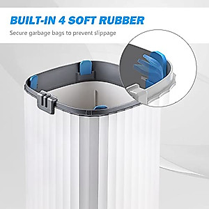 ELPHECO 4 Gallon Automatic Trash Can with Lid, 15.5 L Waterproof Motion Sensor Bathroom Trash Can, Sensor Garbage Bin for Bathroom, Office, Grey