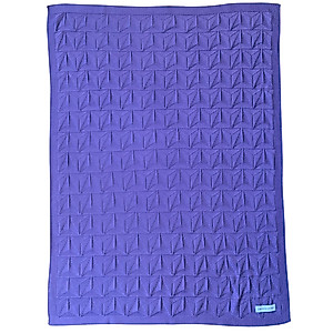 Zeke and Zoey Soft 100% Cotton Knit Purple Baby Blanket for Girls or Boys – Unisex, for Infant, Newborn, Toddler and Kids for Crib, Stroller, Car, Receiving or Swaddle Blanket
