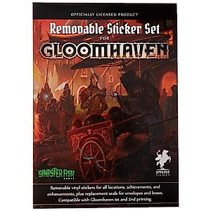 Cephalofair Games Sinister Fish Gloomhaven Removable Sticker Set, Removable Stickers Multi-Award-Winning Strategy Boxed Board Game Accessory for ages 12 & Up, SIF00020