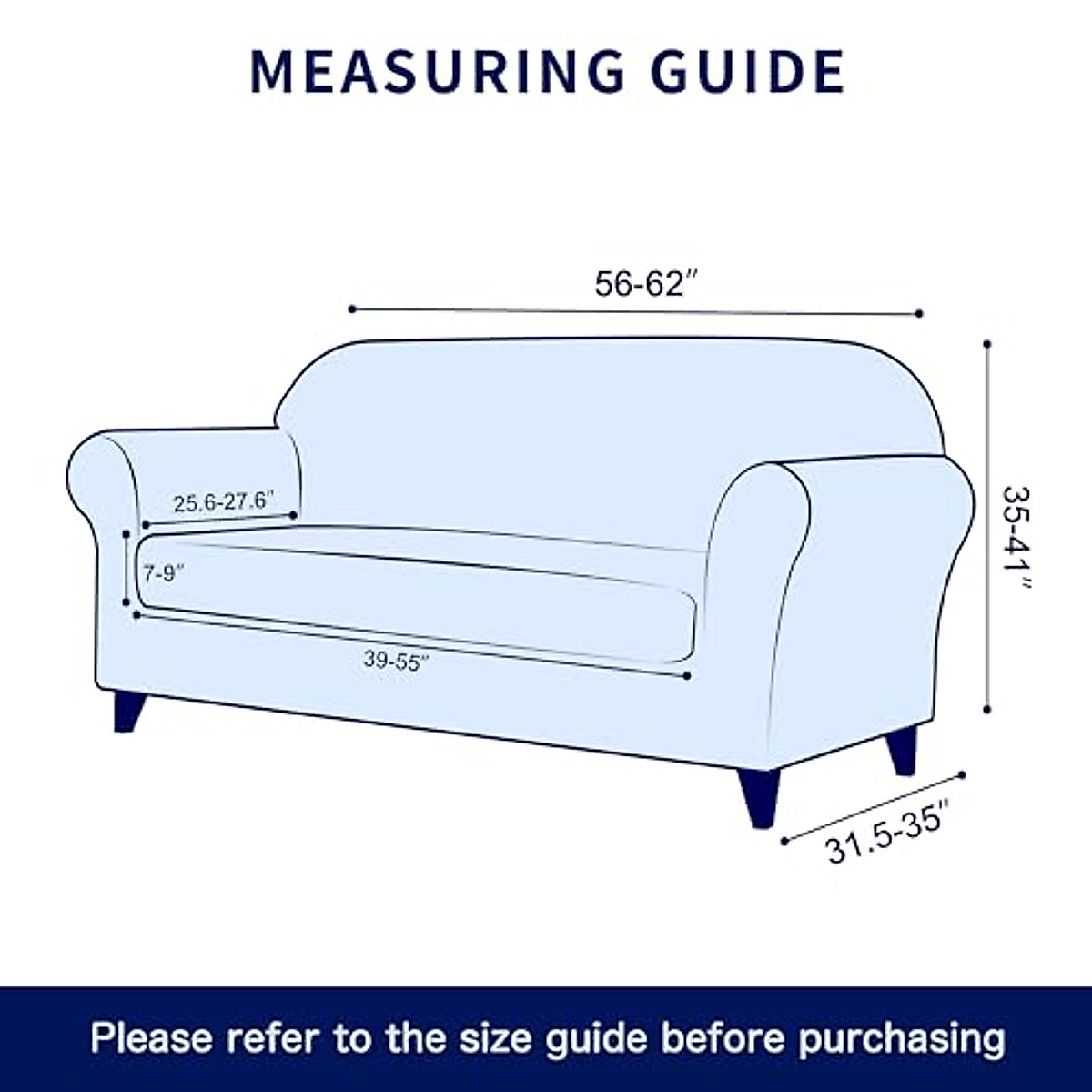SUBRTEX Stretch Loveseat Sofa Slipcover 2 Piece Sofa Cover 2 Seater Soft Couch Slipcover Washable Furniture Covers, Jacquard Fabric Small Checks(Turquoise,Loveseat)