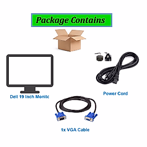 Dell 1907FPT LED Backlit |1280 x 1024 | 19 Inch Monitor, VGA and DVI Ports, 16.7 Million Colors, Horizontal and Vertical Viewing 130/140, Response Time 8ms (Renewed)