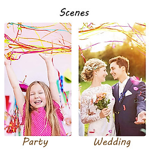 10Pcs Colorful Hand Throw Streamers Party Poppers Streamers No Mess Confetti Crackers Poppers for New Years Birthday Wedding Graduation Shows (Randon Colors)