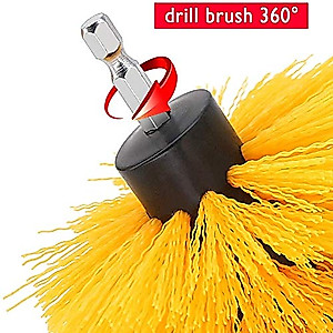 Musment Floor Mats Drill Brush for Car Wash Detailing Attachment Supplies Set Fit Wheel Cleaner ,Tire，Rim，Carpet, Bathroom, Kitchen and Auto Power Scrubber Brush Cleaning Kit