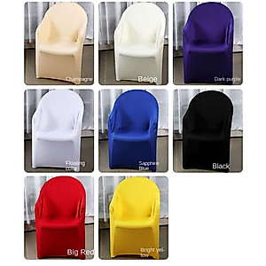 Gydream Stretch Garden Chair Cover,Solid Spandex Lawn Patio Furniture Cover,Deep Seat Dining Chair Covers for Patio Garden Beach Chair (White,85x57x50cm(33x22x20inch))